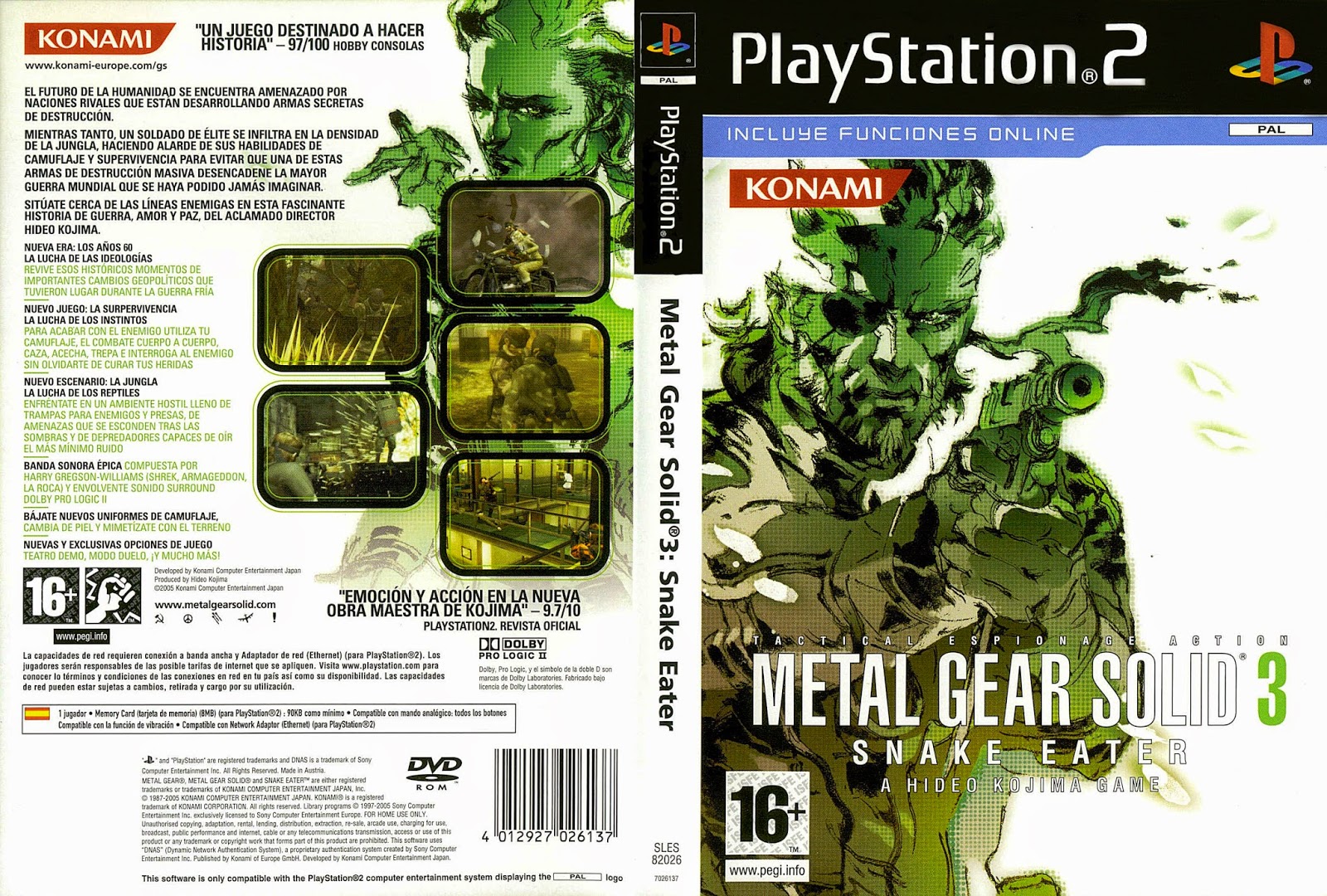 Coleccion Caratulas PS2: Metal Gear Solid 3 Snake Eater